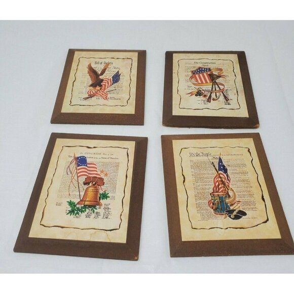 Wooden | Accents | The Constitution We The People Bill Of Rights In ...